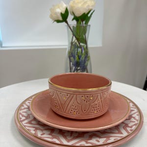 Authentic Moroccan Handmade Dining Plates Elegant Ceramic Tableware ...