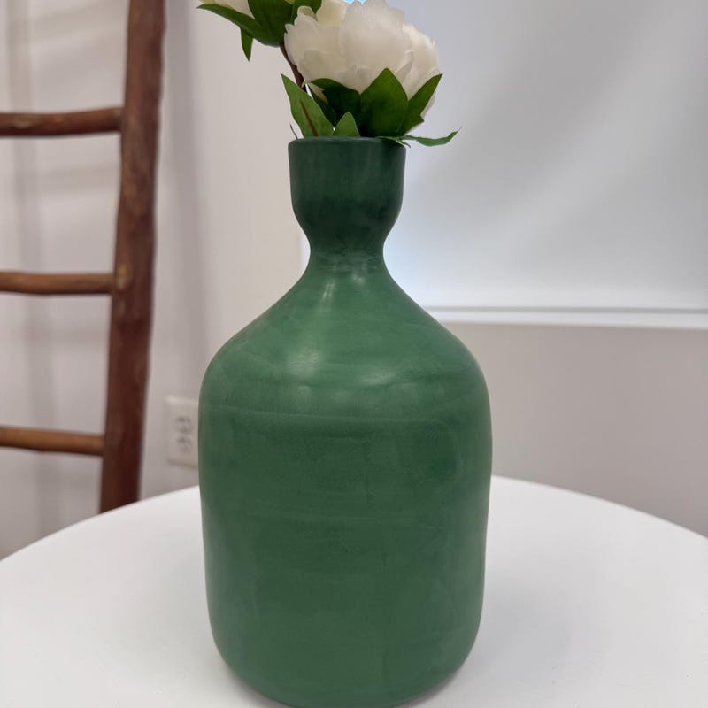 Green Ceramic Vase - Etsy