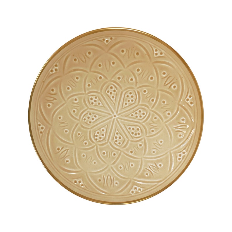 Moroccan-inspired Hand-painted Ceramic Plates Luxurious Dinnerware With ...