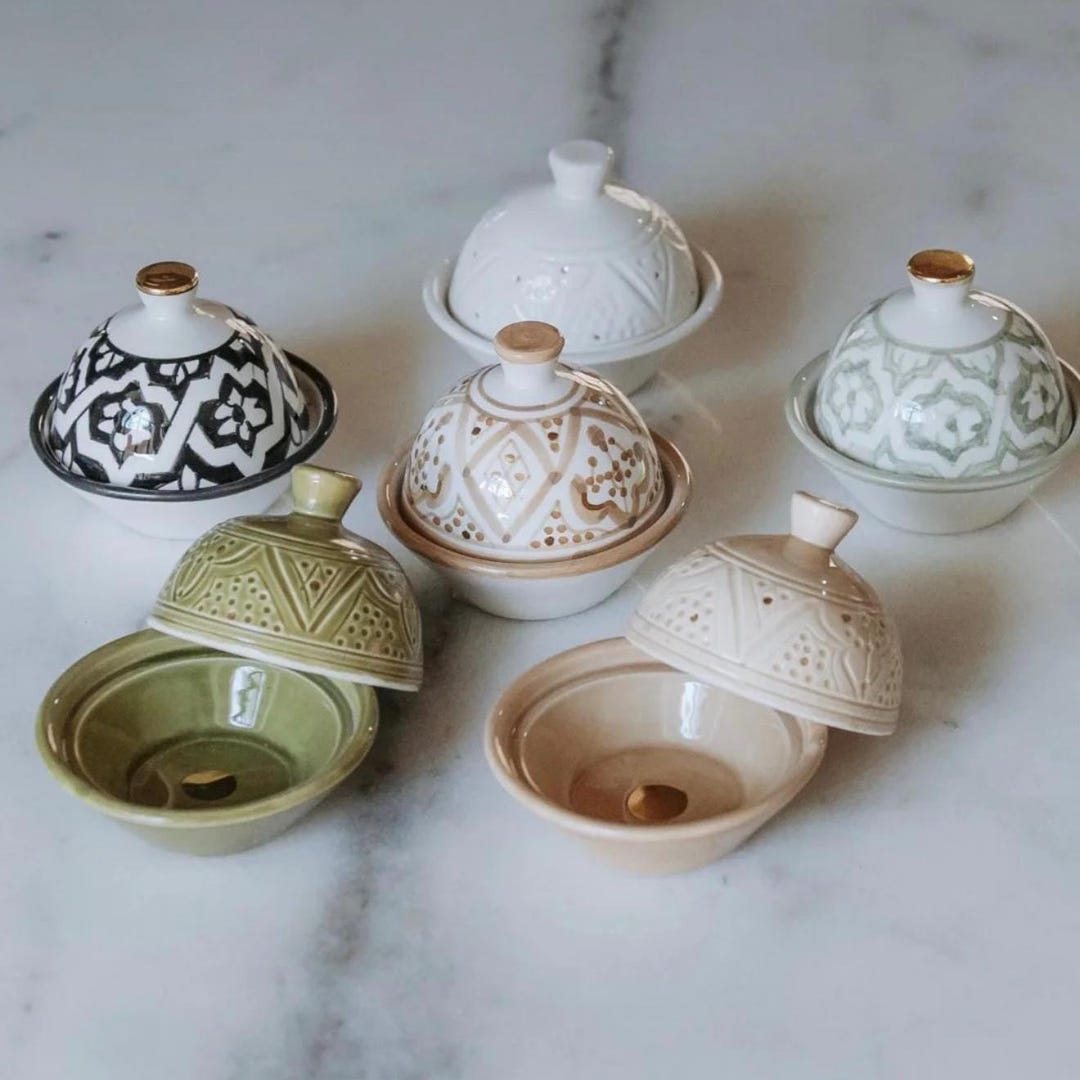Handmade Moroccan Ceramic Storage Container – Small Lidded Box for ...