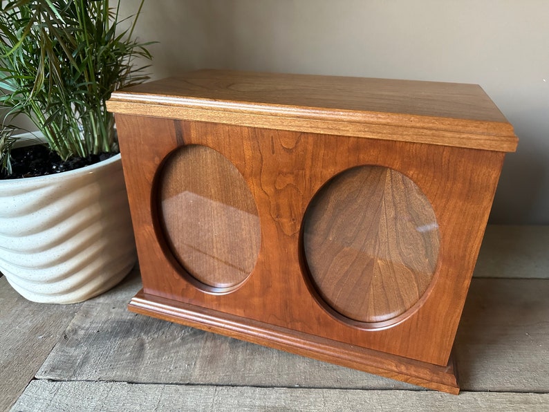 Companion Wooden Photo Cremation Urn – Cherry Oval Picture Frame Double ...