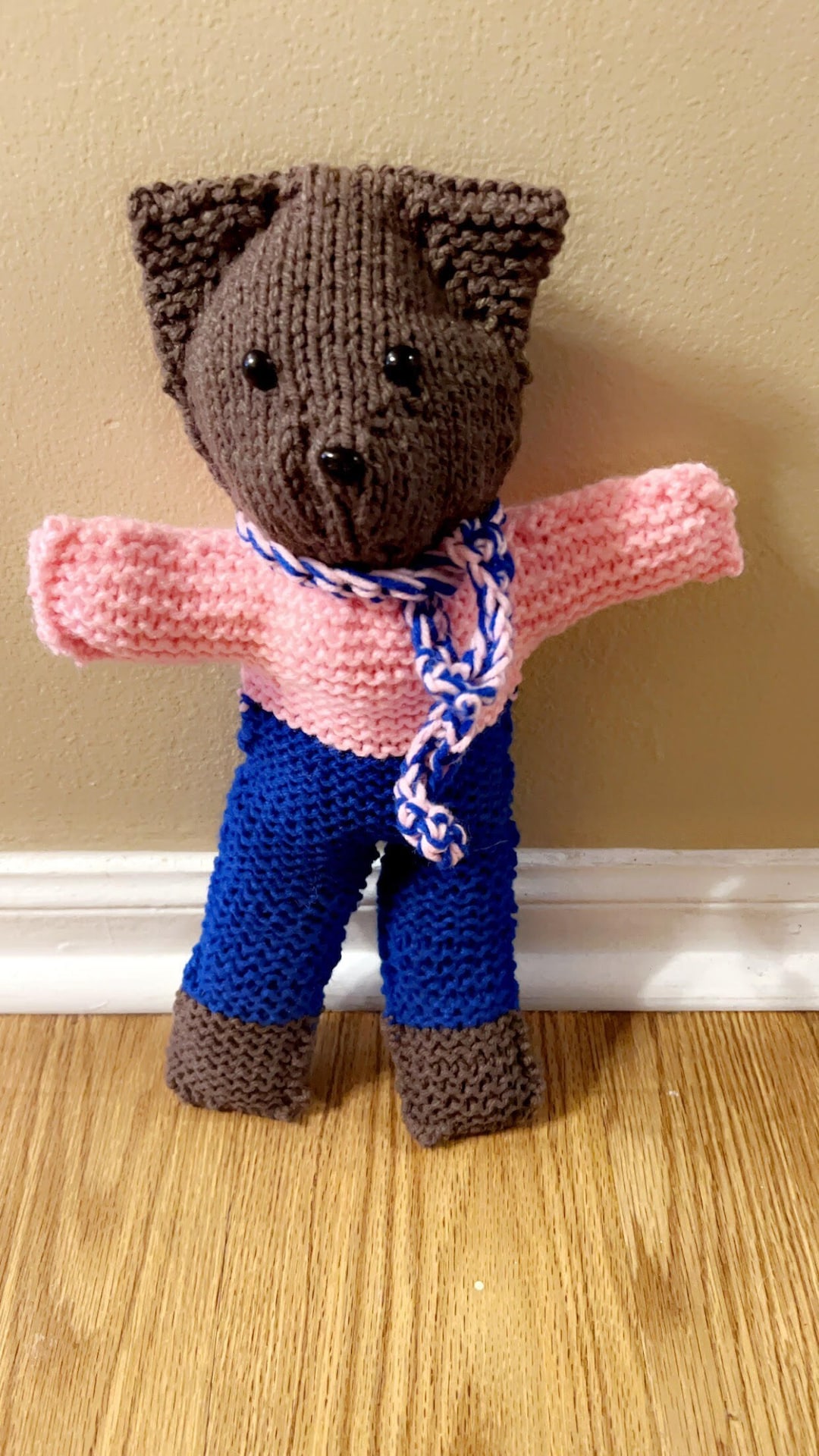 Knitted Teddy Bear - Etsy