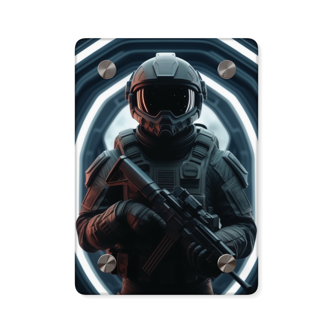 Space Ship Soldier Fan Art Acrylic Offset Wall Art Poster. - Etsy