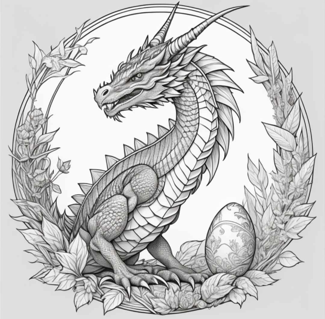 Dragon, Easter Dragon, Eggs for Easter With Dragon, Portrait Dragon Egg ...