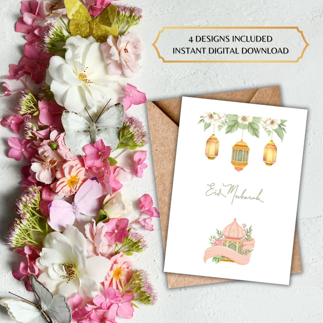 EID MUBARAK CARDS | Islamic Greeting Cards | Islamic Gift | Eidi ...