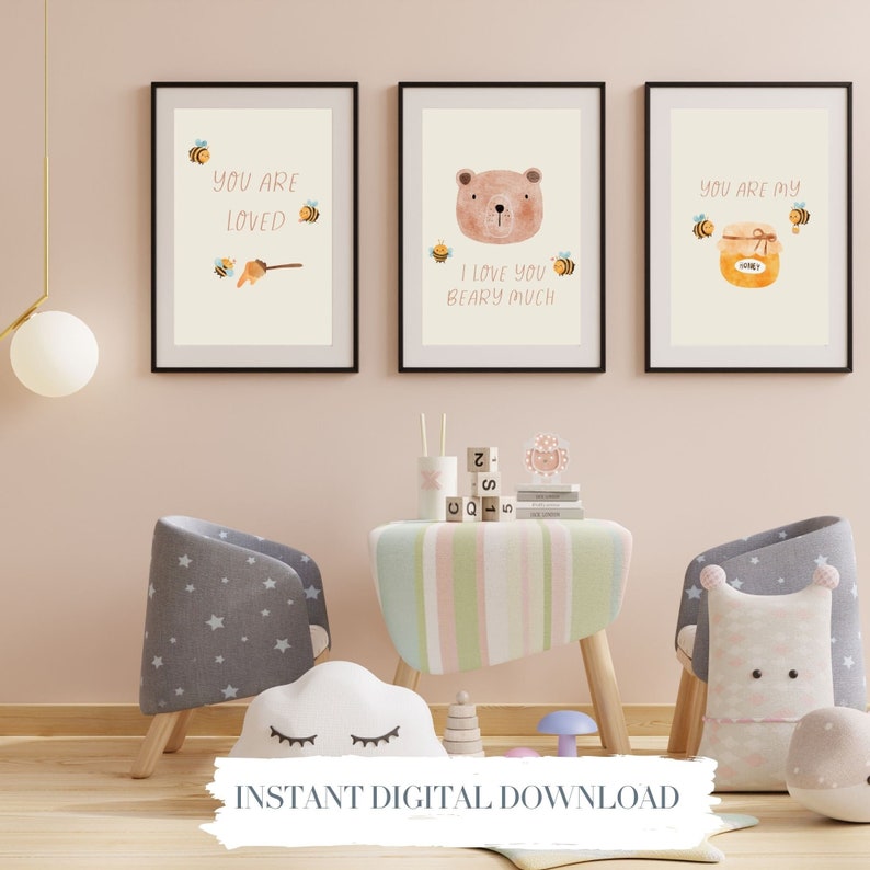 Bear Decor | Bee Decor | Neutral Colors | Honey Theme | Nursery Decor ...