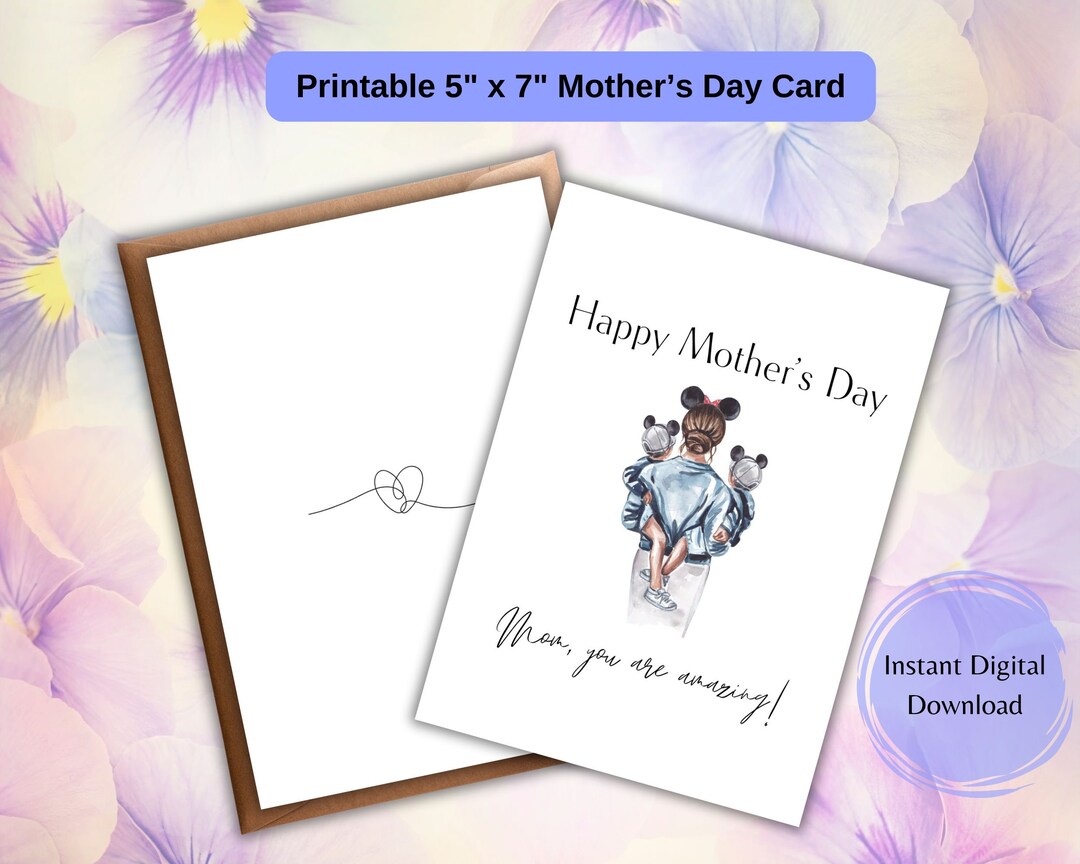 Mother's Day Card | Print at Home GIFT | DIY | Mom of Boys | Love for ...