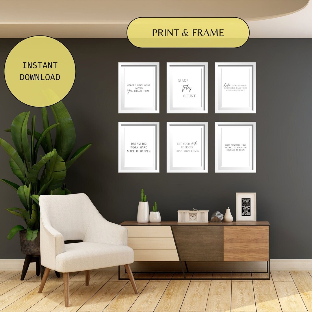 Motivational Posters| Set of 6 Prints | Inspirational Messages ...