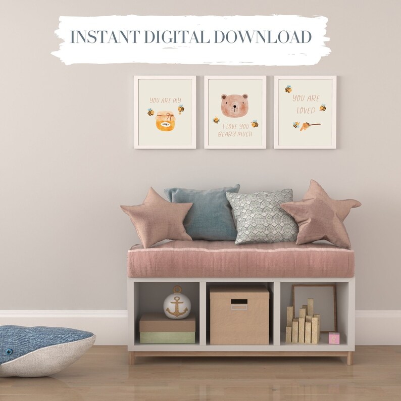 Bear Decor | Bee Decor | Neutral Colors | Honey Theme | Nursery Decor ...