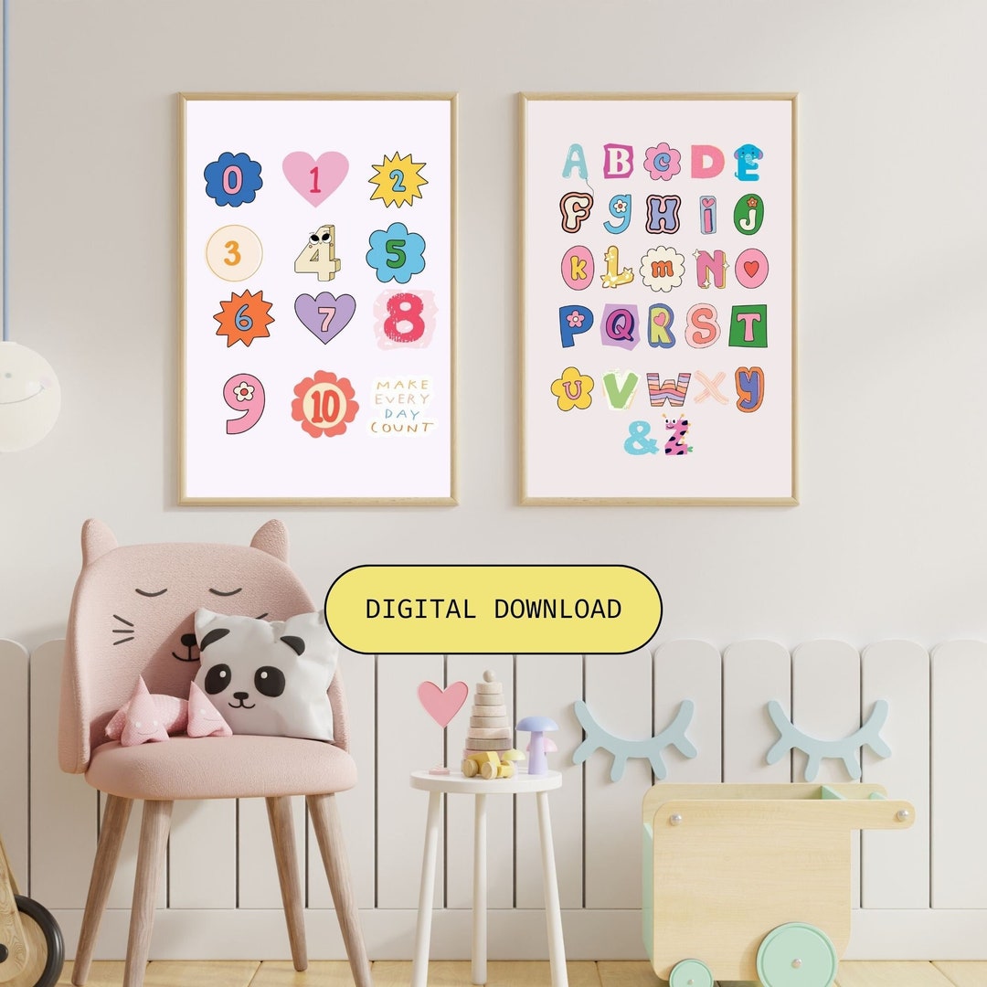 Learn ABC | Learn Numbers | Nursery Art | Playful Design | Digital Art ...