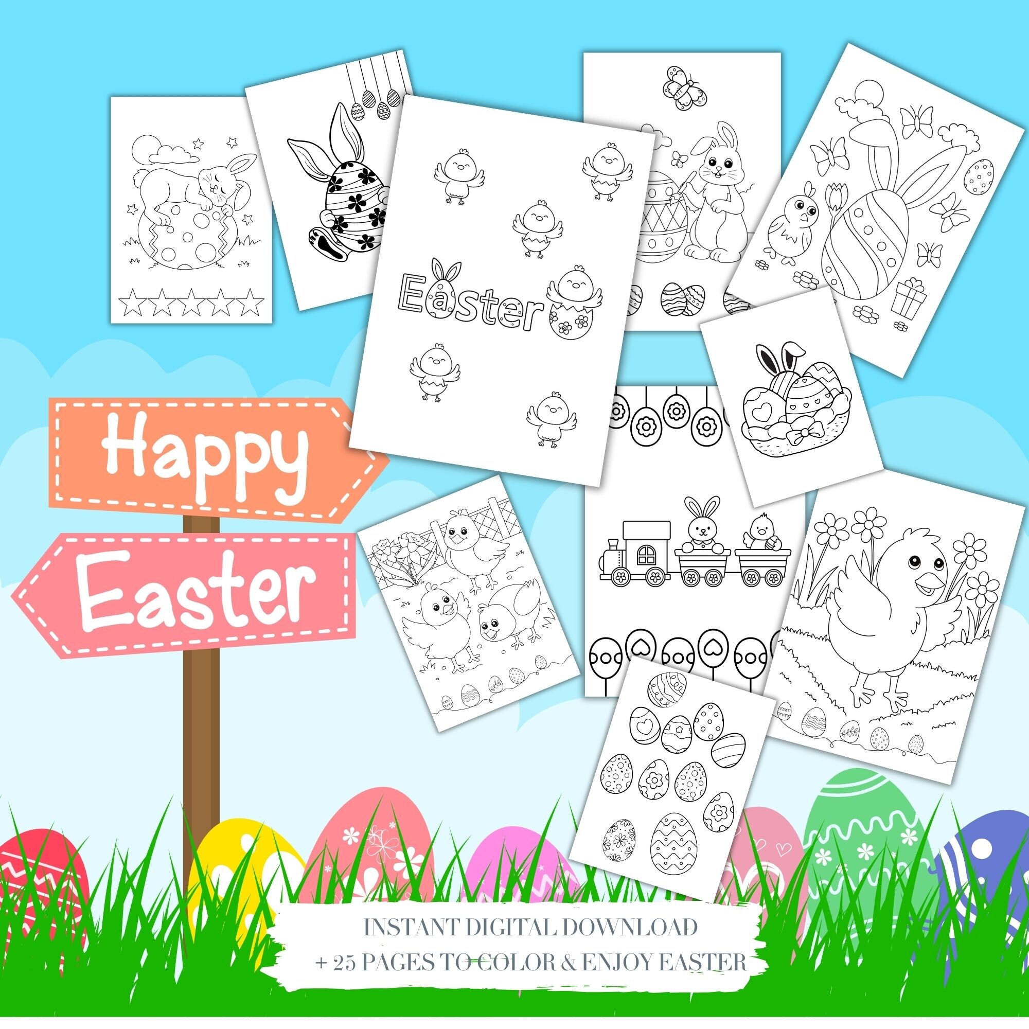 Easter Coloring Pages | Fun Activity for Kids & Toddlers | Print, Color ...