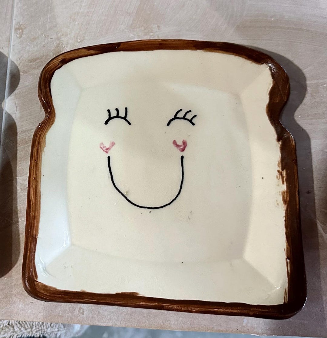 Cutie Toast Plate Blink - Etsy