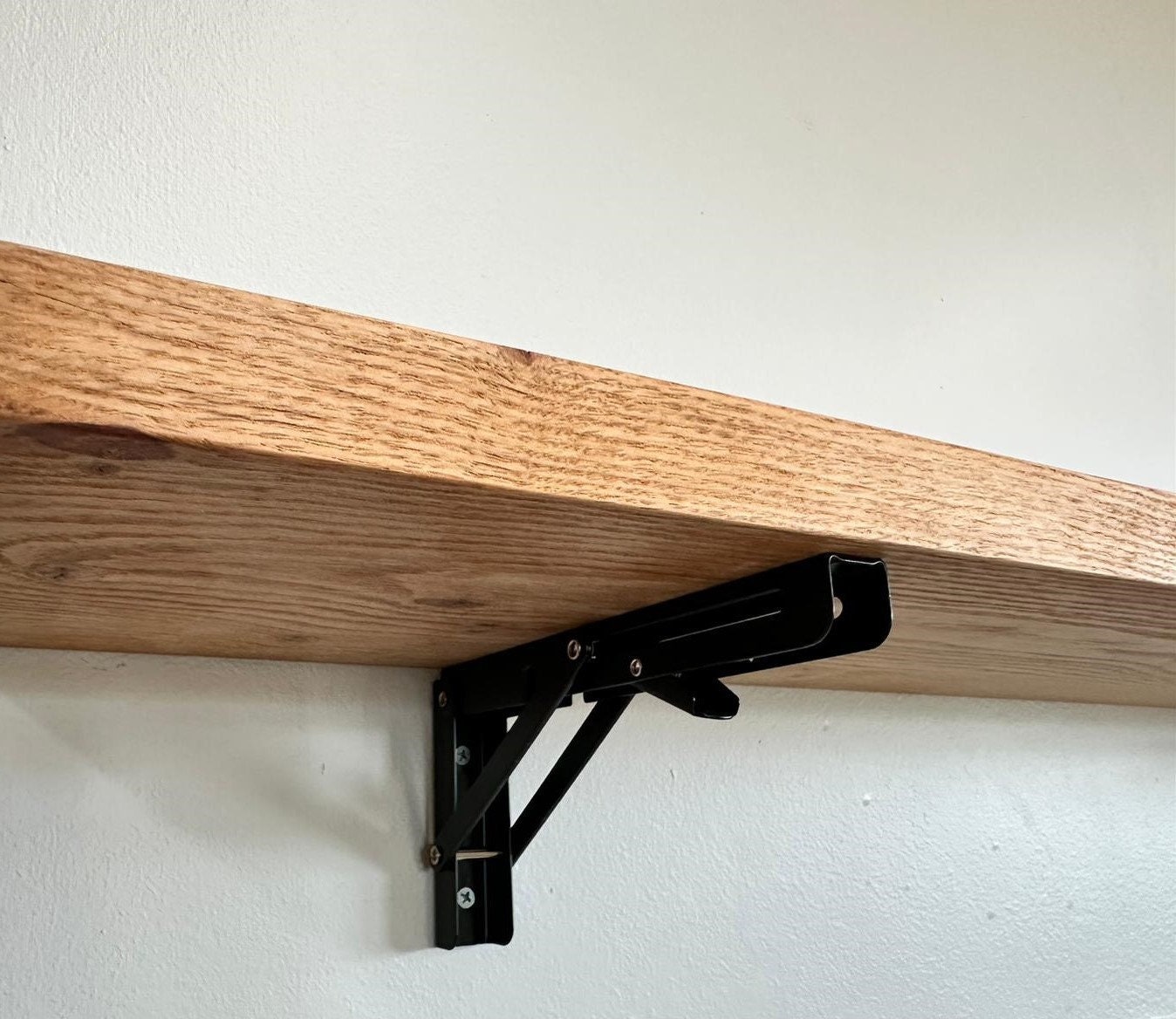 Rustic OAK Floating Shelf With Bracket,wood Shelf,rustic Shelf,bathroom ...