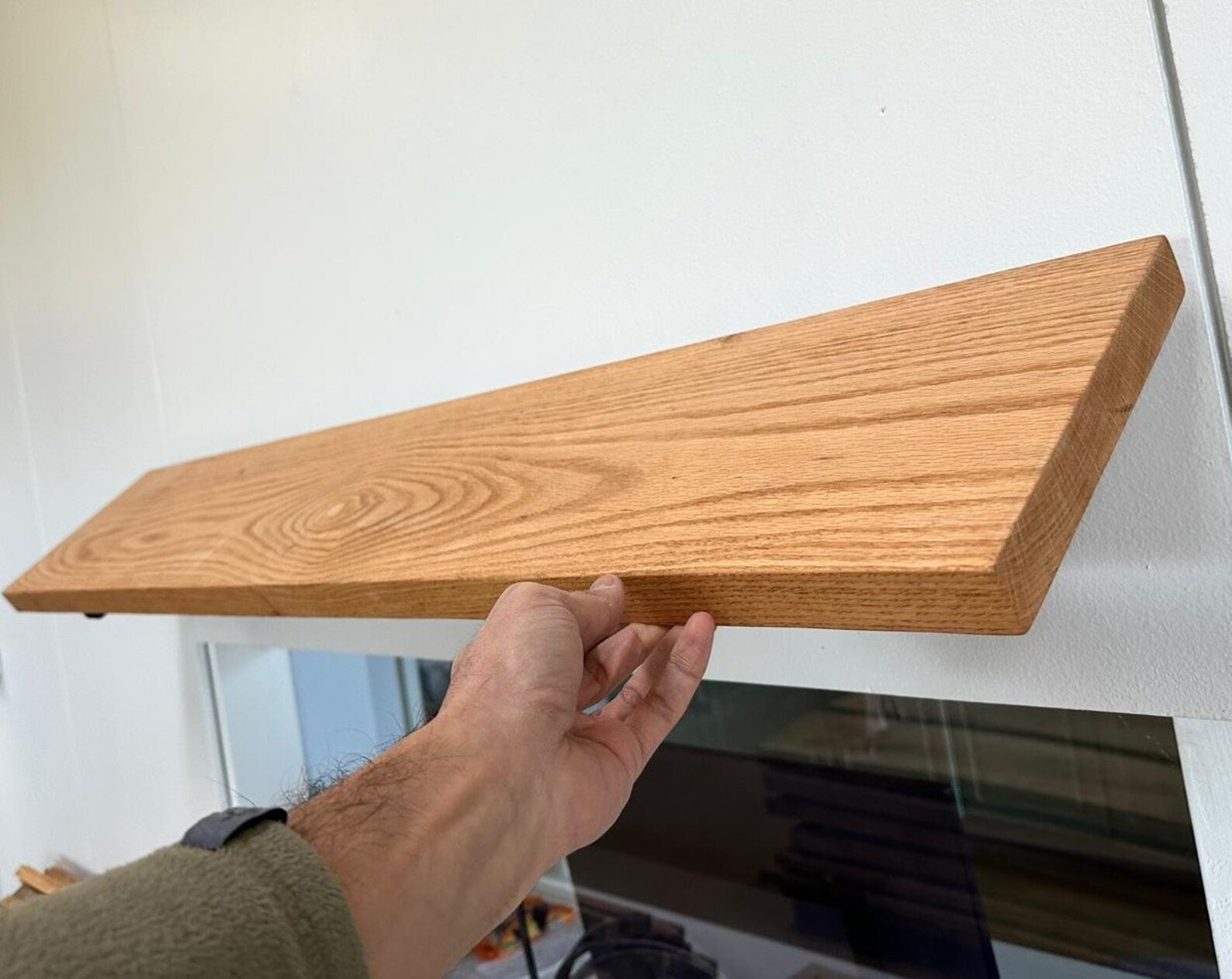 Rustic OAK Floating Shelf With Bracket,wood Shelf,rustic Shelf,bathroom ...