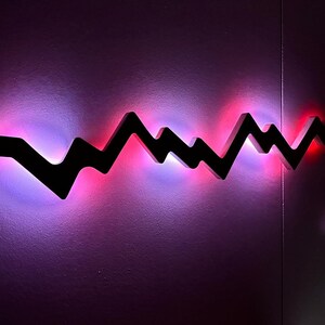 Led Light Mountain Wall Art,bedroom Decor,colorful Lights,modern Home ...