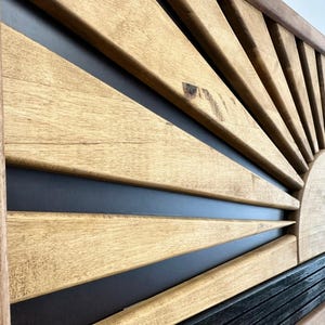 Boho Wood Wall Art,rustic Wood Sun Art,panoramic Wooden Sun,wooden ...