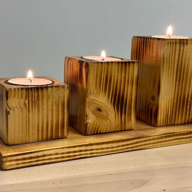 Square Candle Holder - Etsy