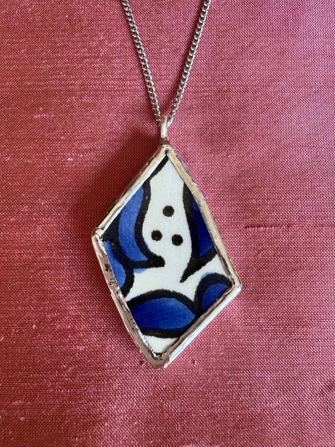 Handmade Palestinian Pottery Necklace | Sustainable Jewelry | Ceramic ...