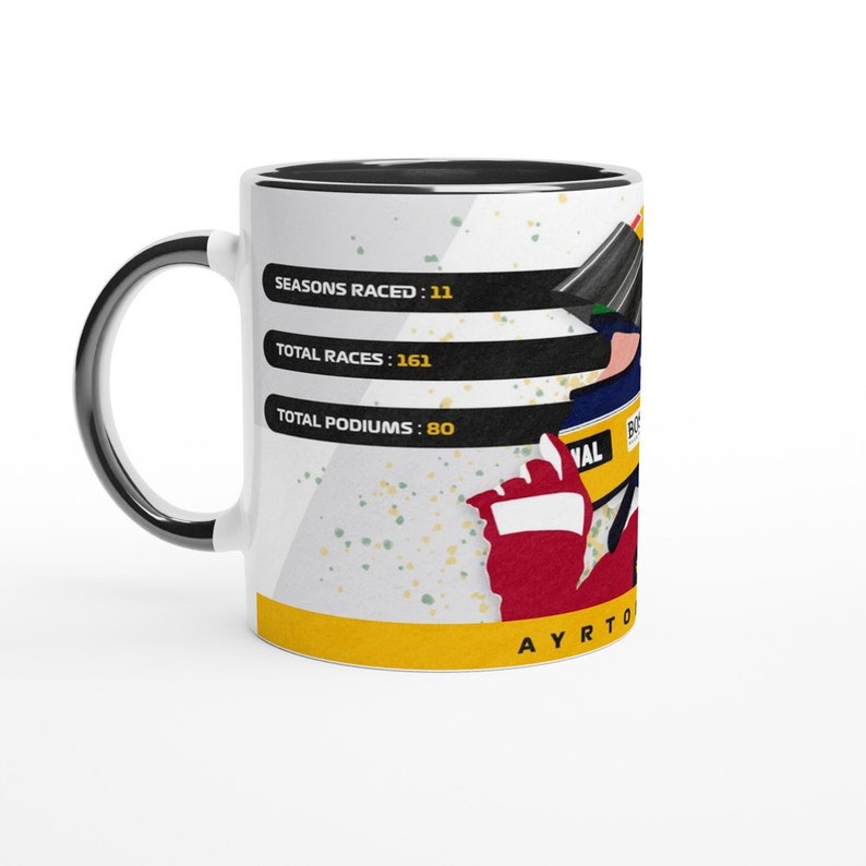 F1 Driver Ayrton Senna Mug | F1 Driver Mug | F1 Helmet Mug | Ayrton ...