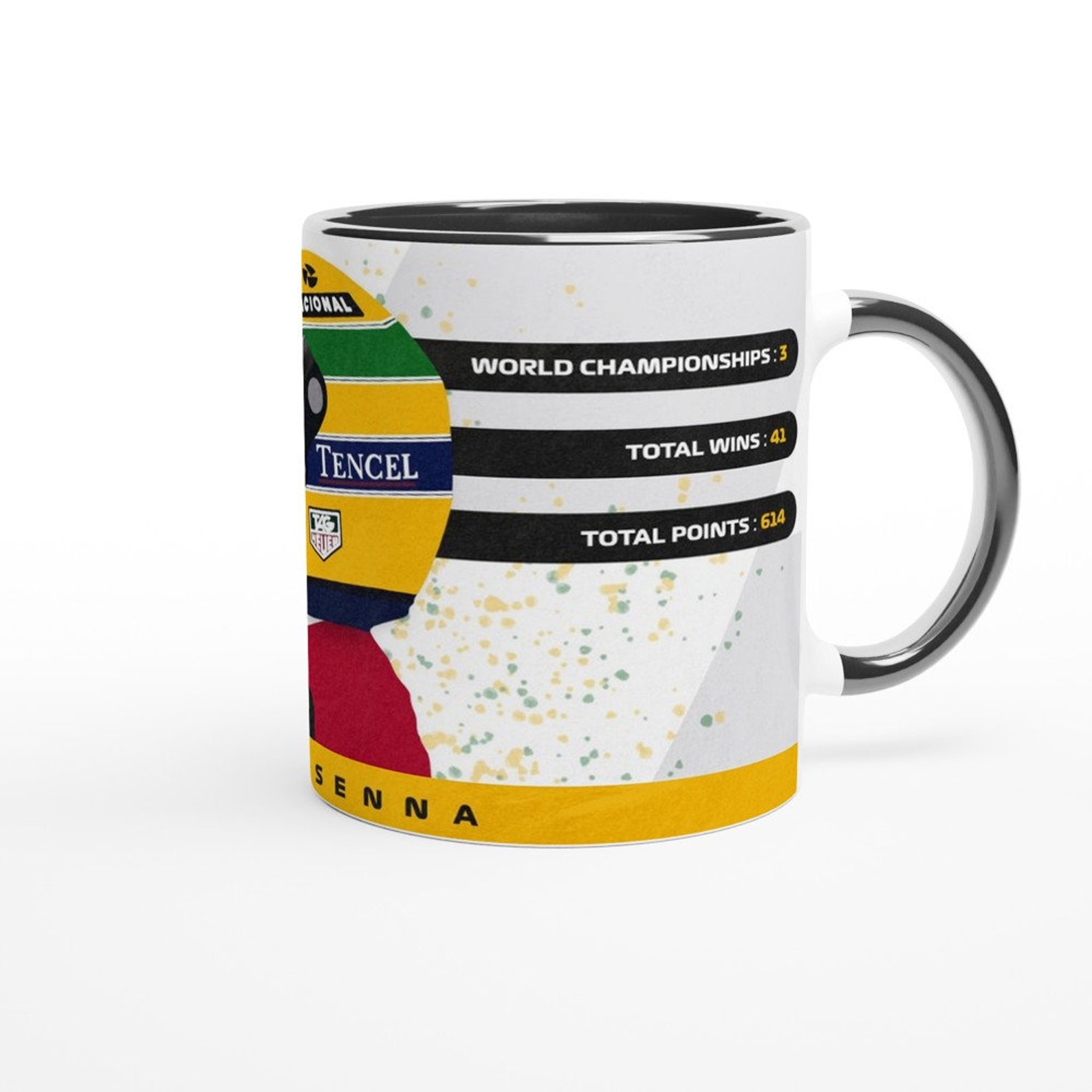 F1 Driver Ayrton Senna Mug | F1 Driver Mug | F1 Helmet Mug | Ayrton ...