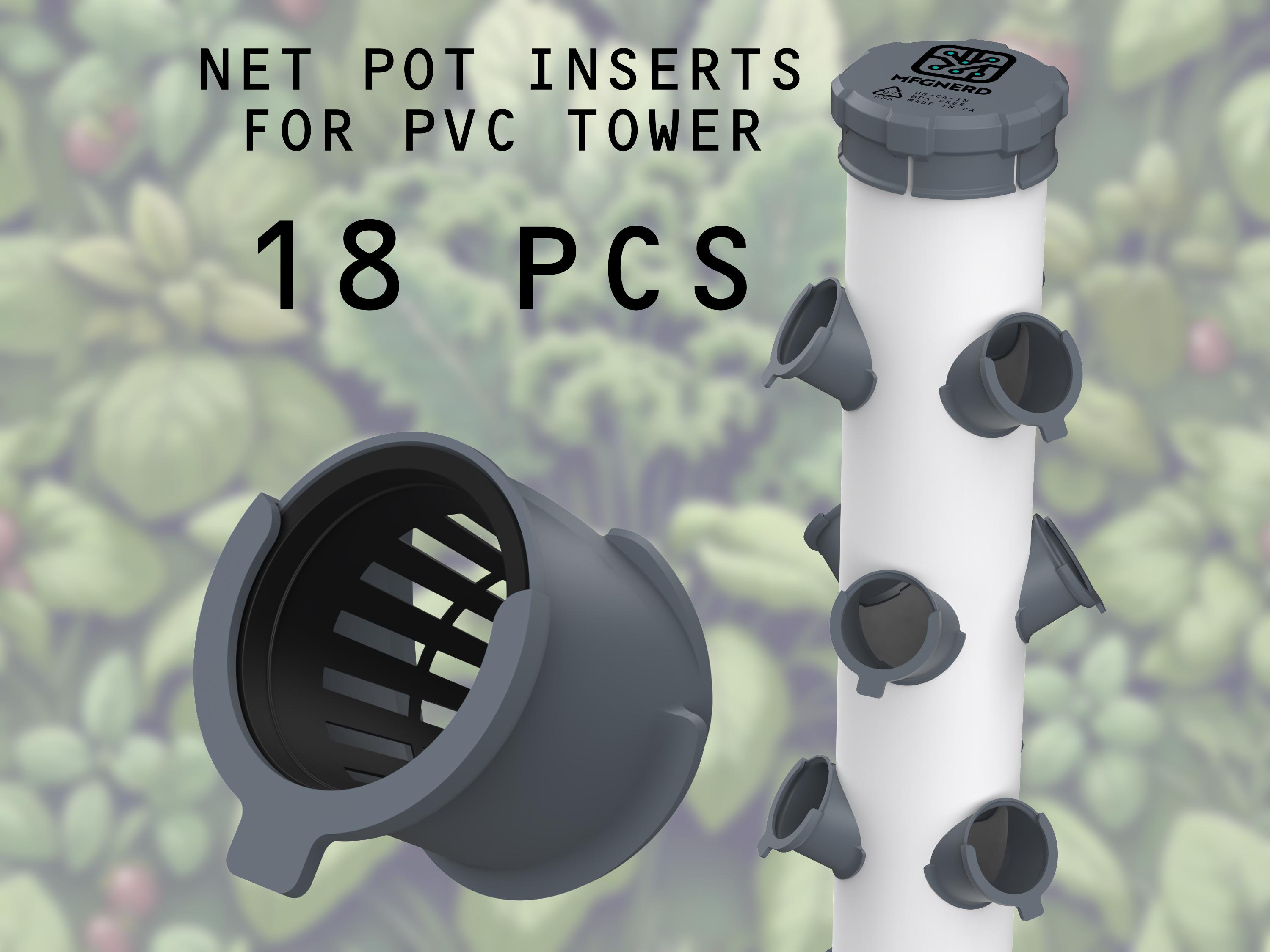 Hydroponic Tower Net Pot Inserts | 2" Snap Fit, No Glue (18-pack) - Etsy