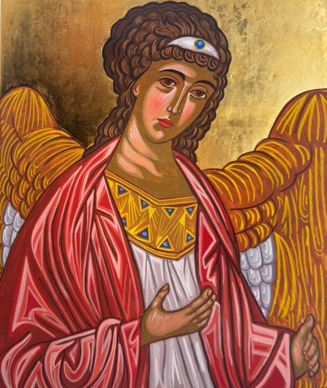 Original 24k Gold Icon of Archangel Michael Original Work of Art Made ...