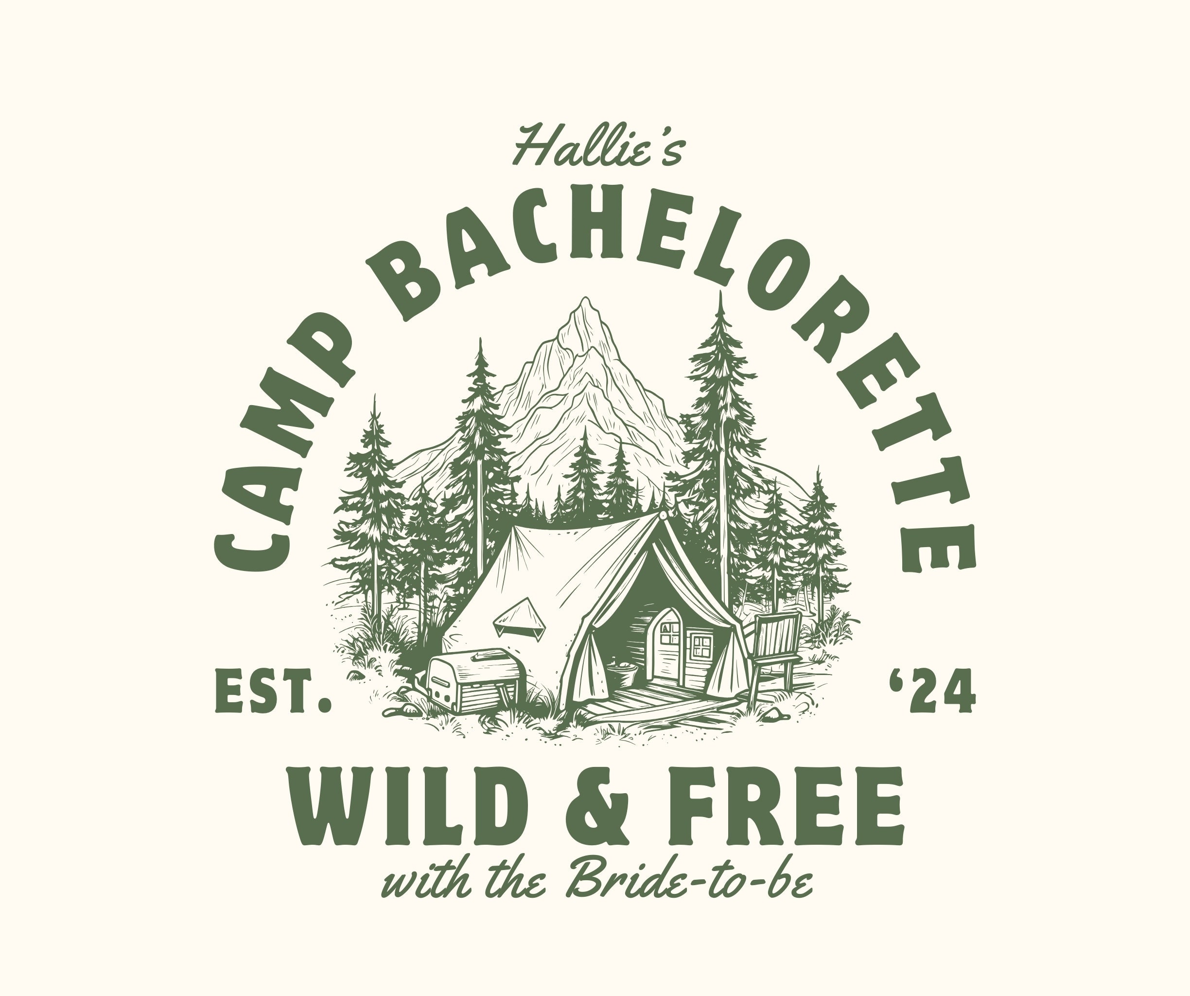Camp Bachelorette Party Logo Lake Bachelorette Logo PNG Last Trail ...