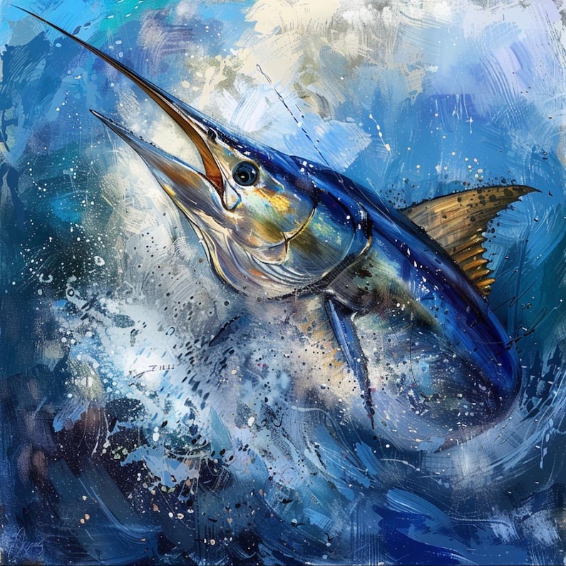 Blue Marlin Beauty - Etsy