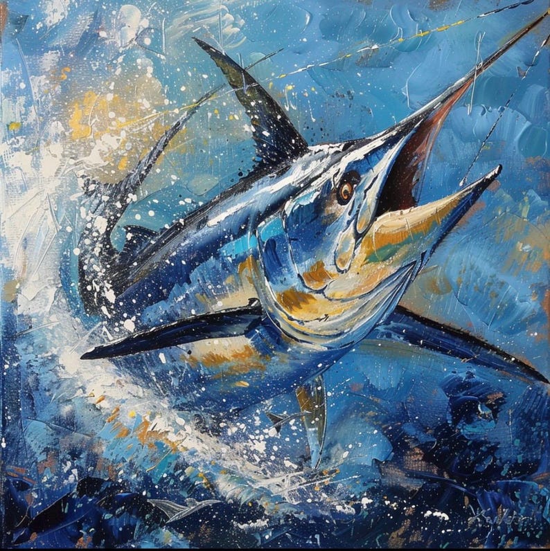 Giant Blue Marlin - Etsy