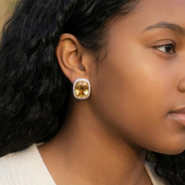 Gold Earring Omega - Etsy UK