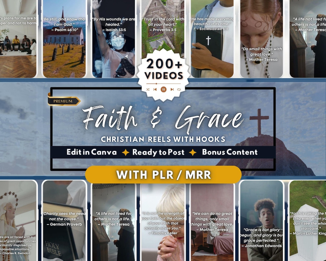 Christian Faceless Reels Collection | Faith Based Social Media Content ...