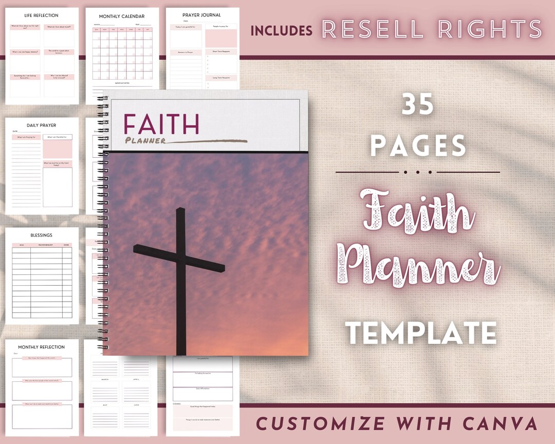 Digital Christian Faith Planner | Done for You Bible Study Guide ...