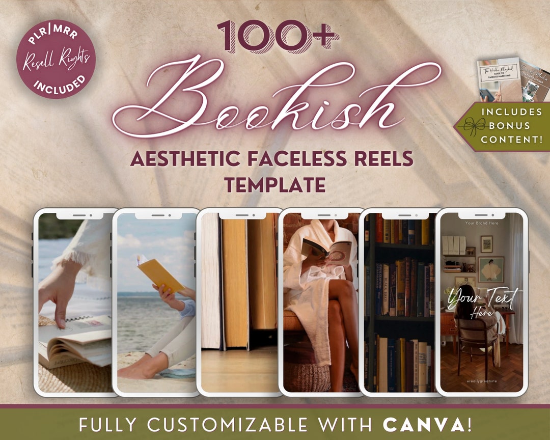 Faceless Reels Template | Viral Social Media Content | Bookish ...