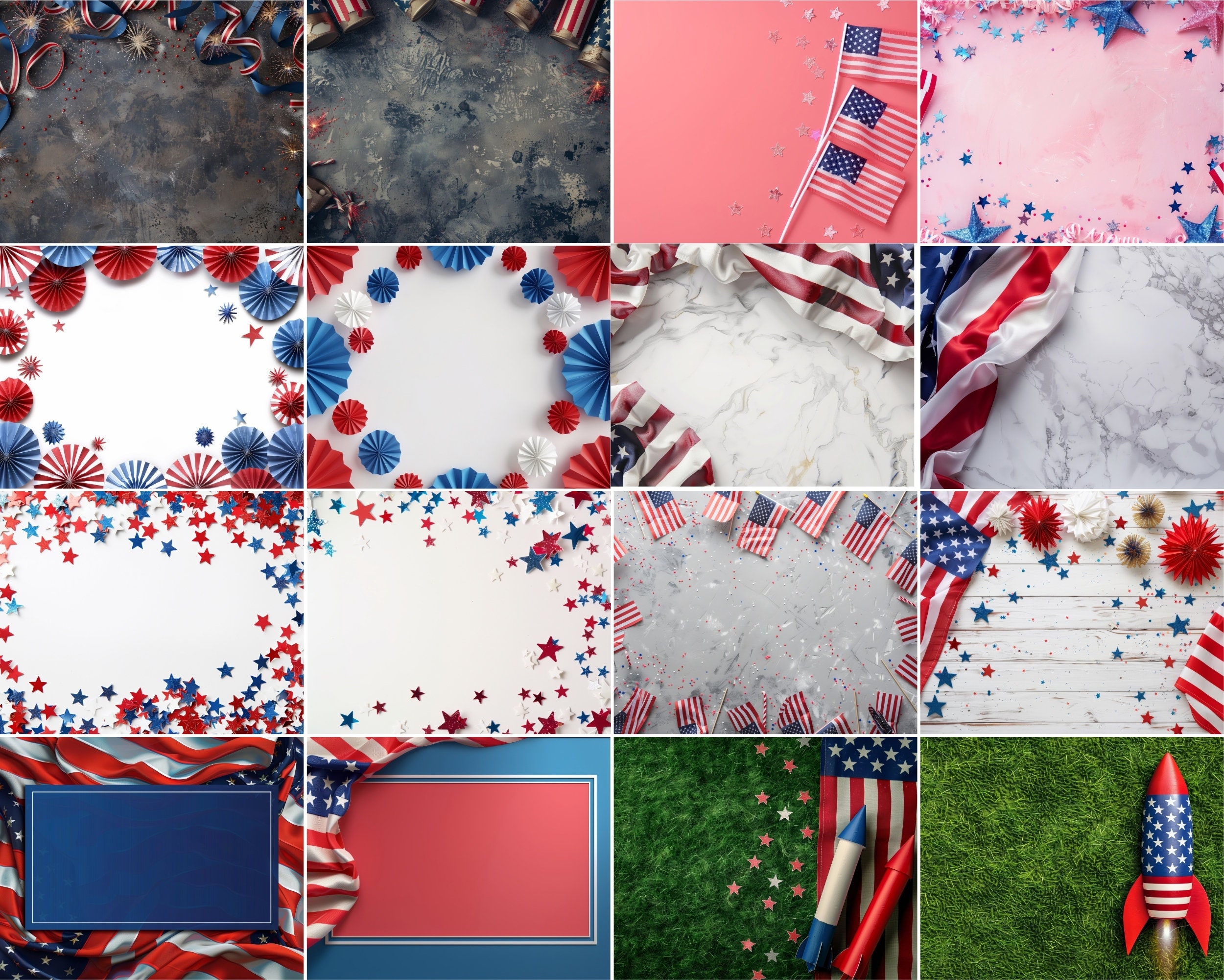 Patriotic Flat Lay Mockup Bundle | Memorial Day & July 4th Digital ...