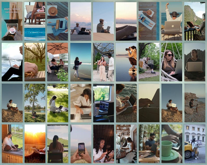 500 Digital Nomad Reels: PLR/MRR Marketing Content (downloadable ...