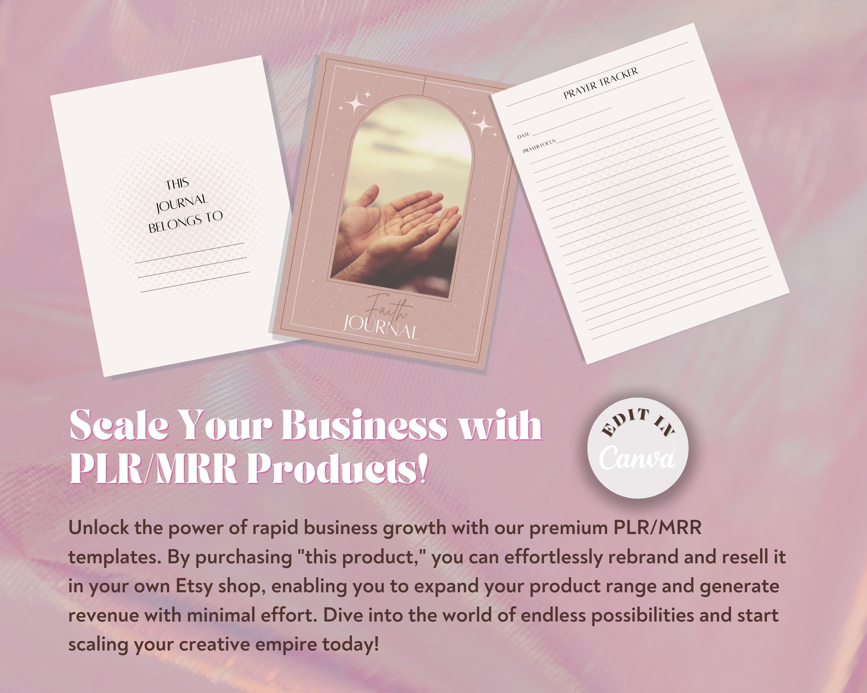 PLR Digital Faith Journal | Done for You Bible Study Guide | Sermon ...