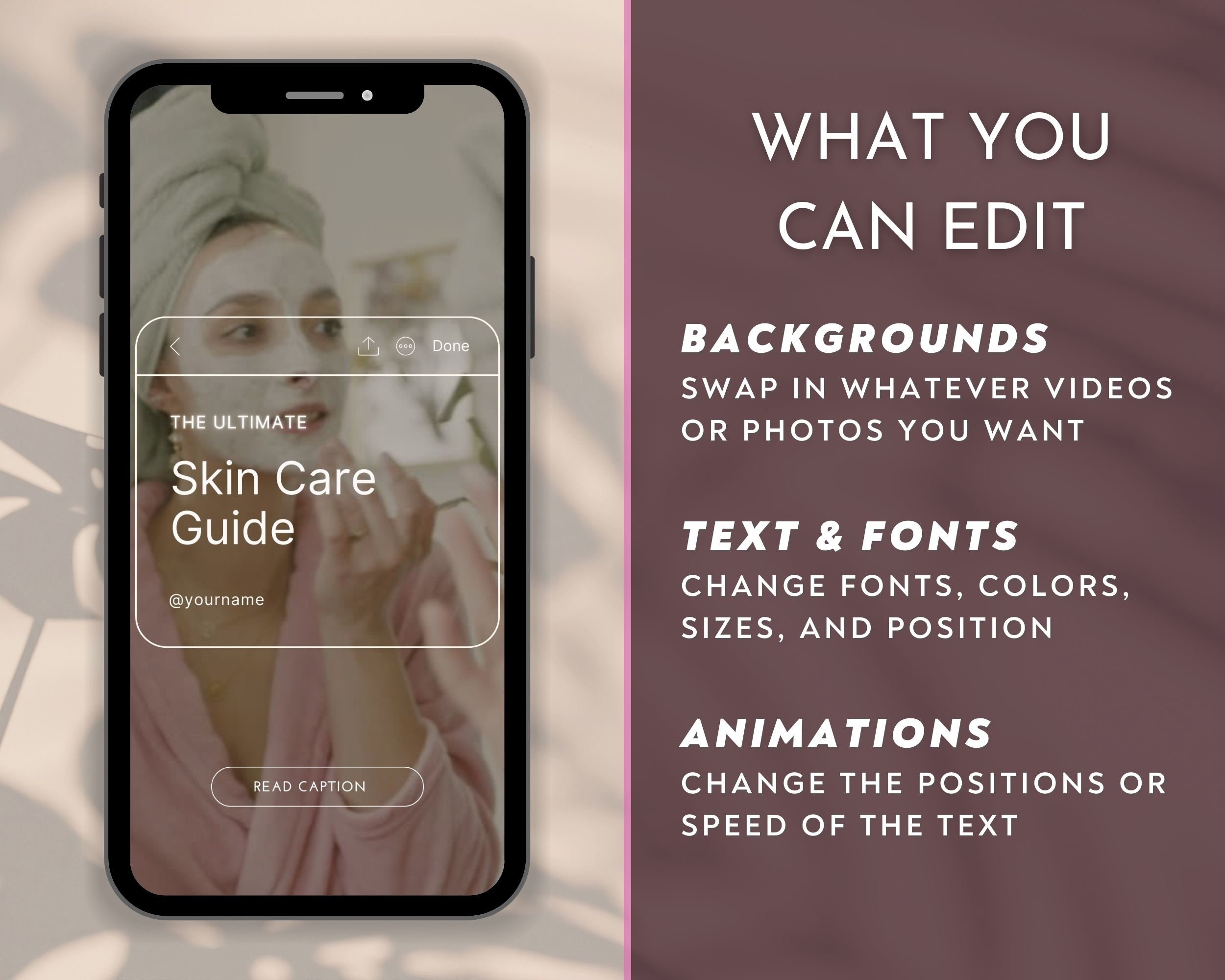 100 Faceless Reels With Hooks Self Care and Beauty Reels Instagram ...