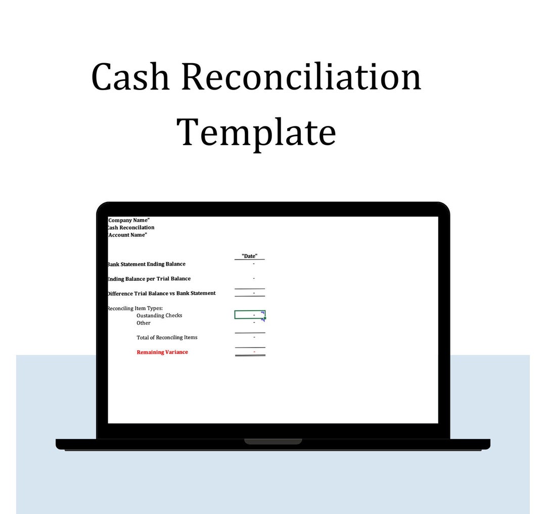 Cash Reconciliation Template - Etsy