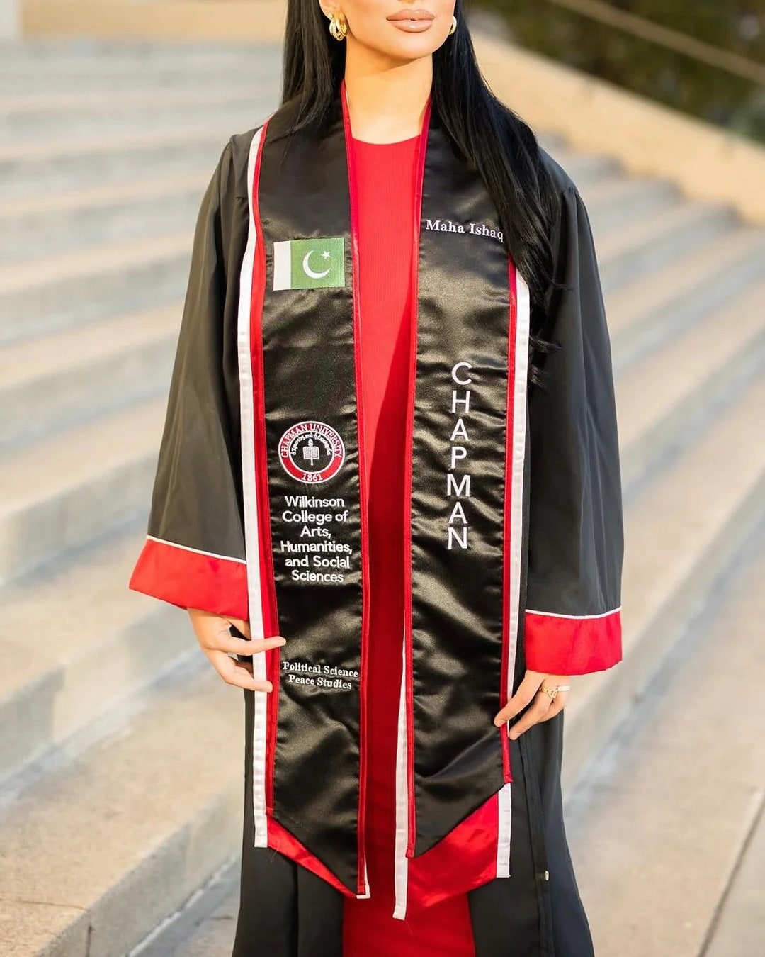 Custom Graduation Stoles | Pointed Stoles | Fast Response | Embroidery ...