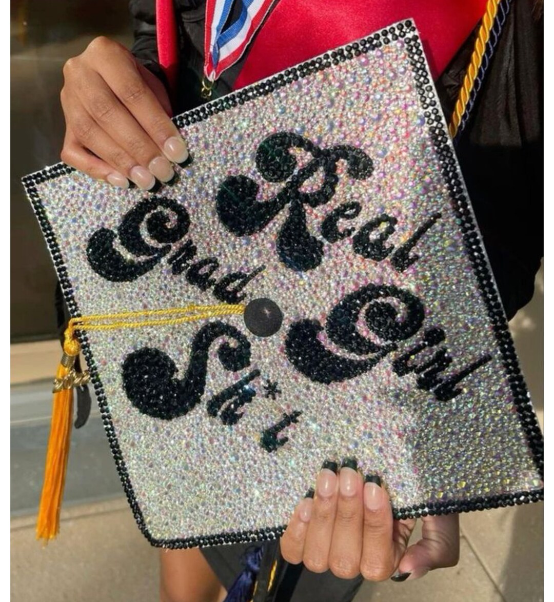 Custom Graduation Cap Personalized Graduation Cap Rhinestone Graduation ...