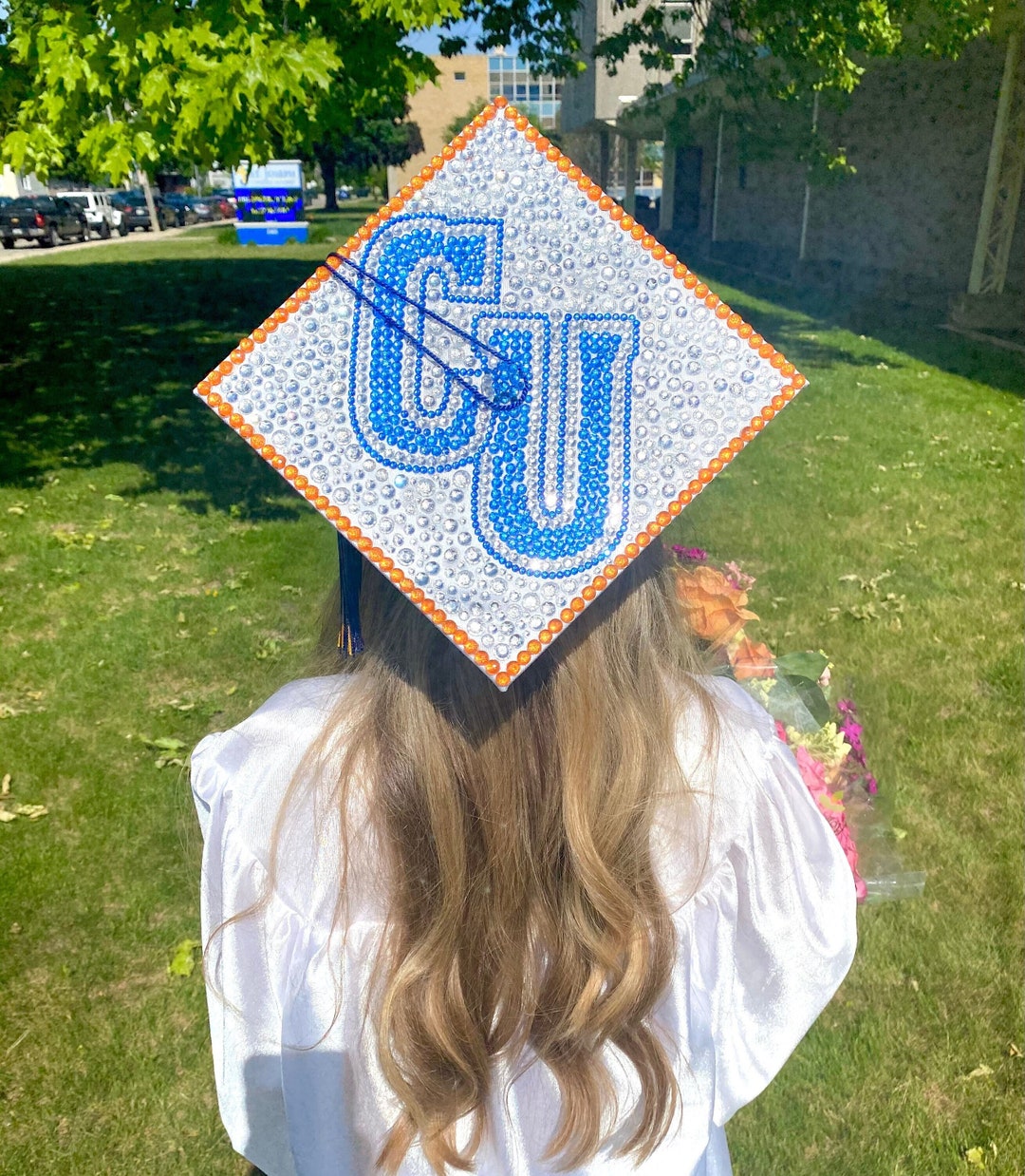 Custom Graduation Cap Personalized Graduation Cap Rhinestone Graduation ...