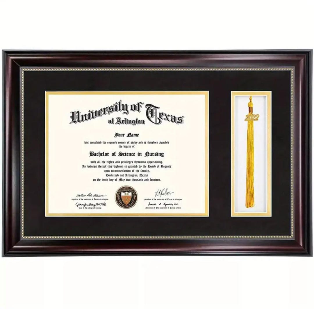 Graduation Frame Sturdy Wood Frame Diploma Frame Handmade - Etsy