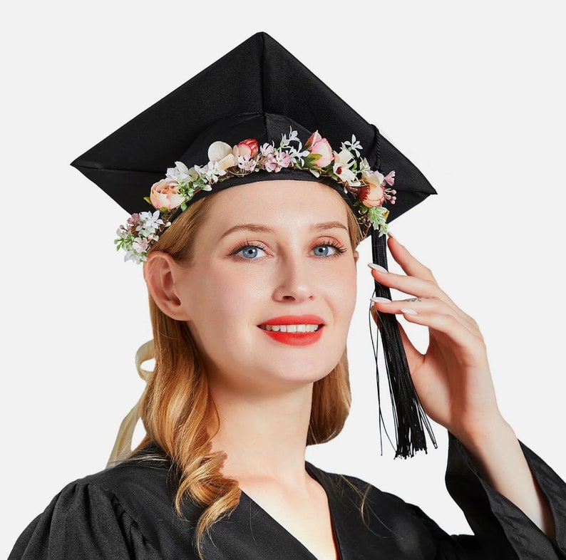 Graduation Flower Crown | Graduation Cap | Class of 2025 | Handmade - Etsy