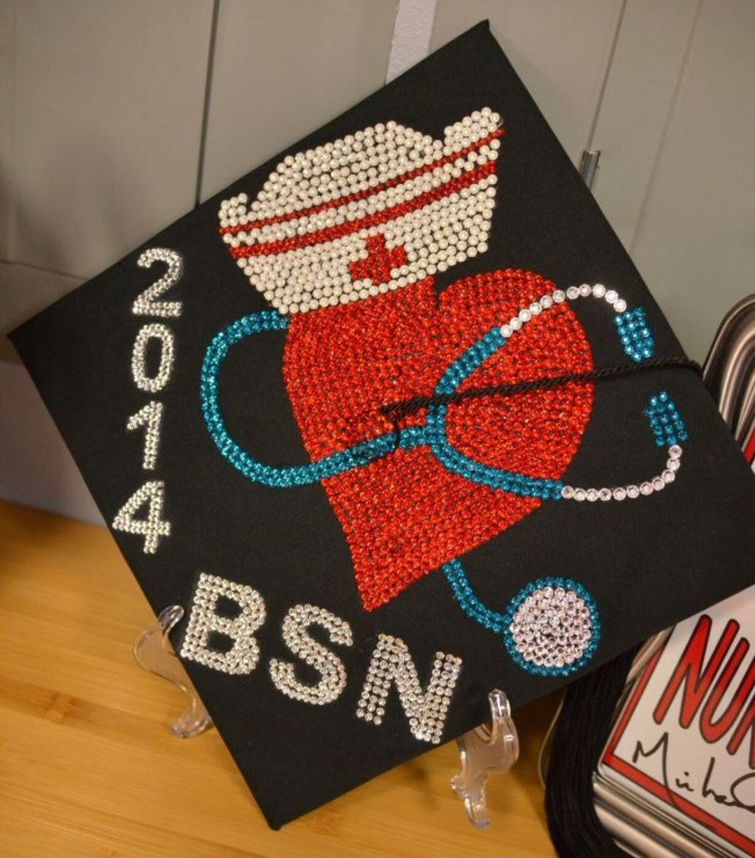 Custom Rhinestone Graduation Cap | Personalized Graduation Cap ...