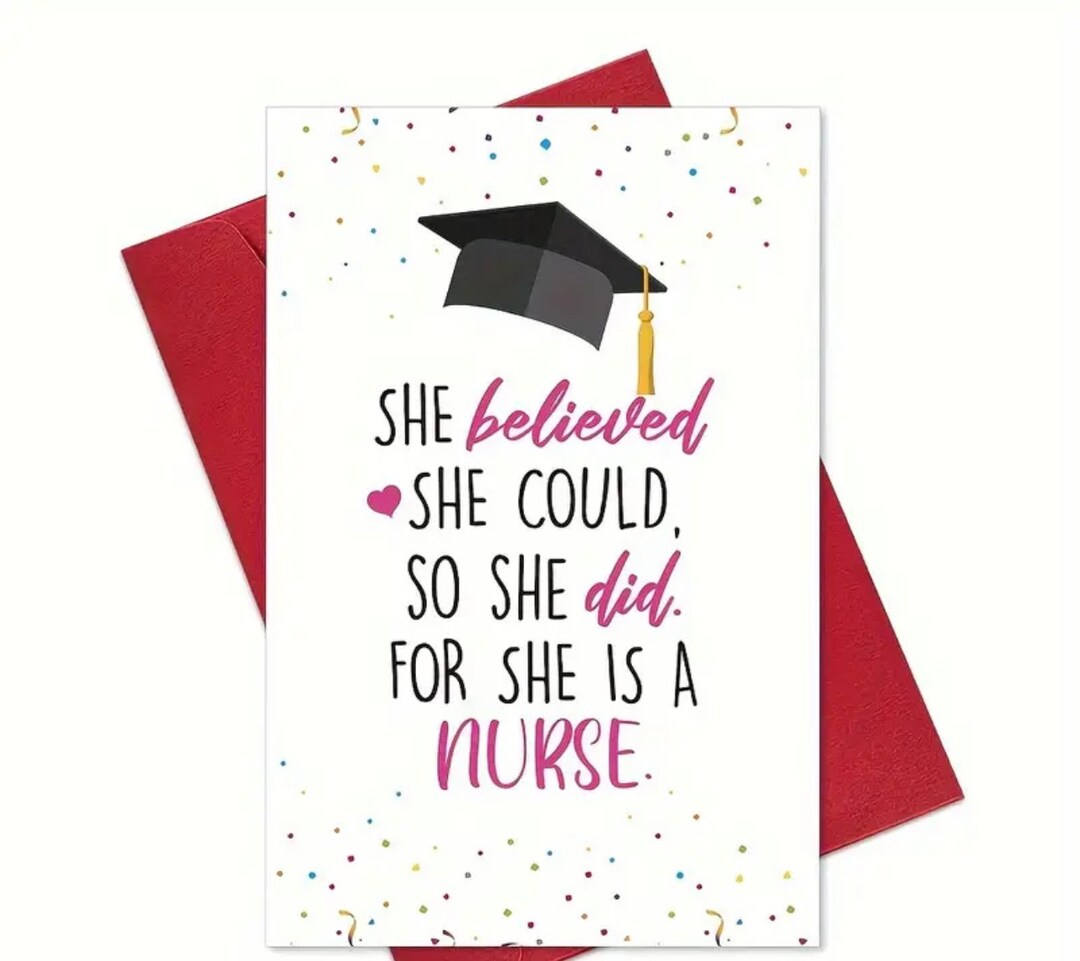Graduation Card RN Card Nursing School Handmade - Etsy