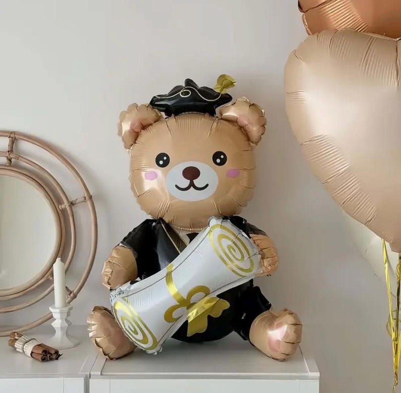Graduation Balloon, Giant Grad Bear Balloon, Graduate Celebration ...