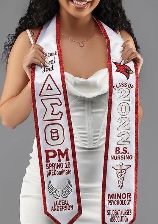 Custom Grad Stole | Vinyl Stole | Pointed Stoles | Graduation Stole ...