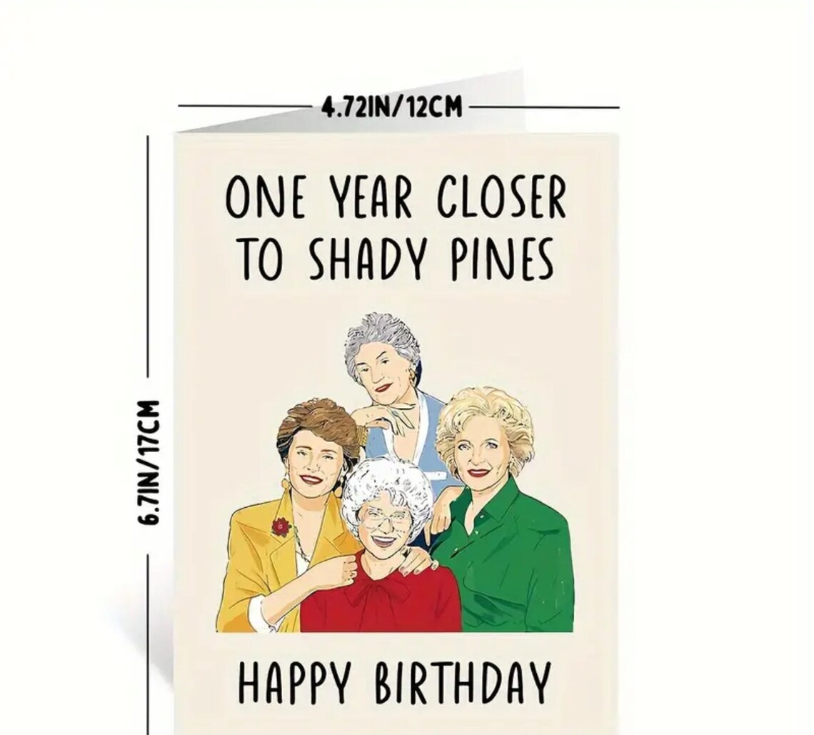 The Golden Girls Birthday Card, Golden Girls Card, Thank You for Being ...