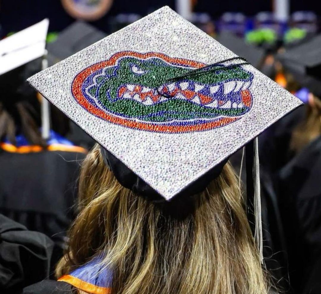 Full Rhinestone Mascot Graduation Cap Topper - Etsy