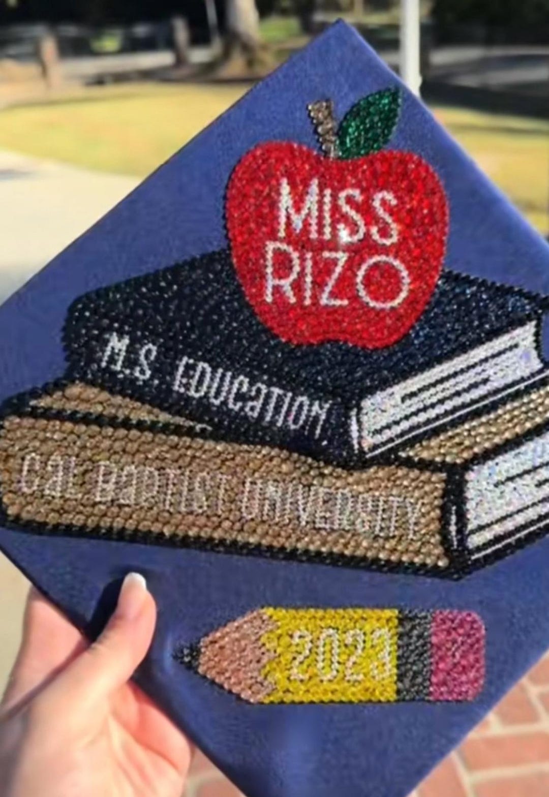 Graduation Topper | Rhinestone Graduation Topper | Custom Teacher ...